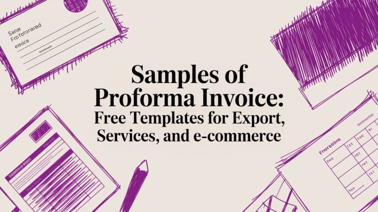 Samples of proforma invoice: Free templates for export, services, and e ...