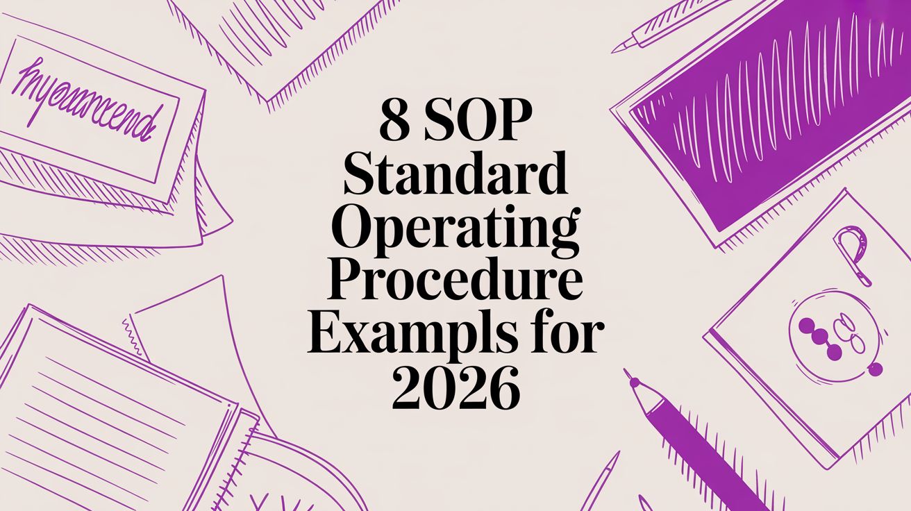 8 SOP Standard Operating Procedure Example Plans for 2026